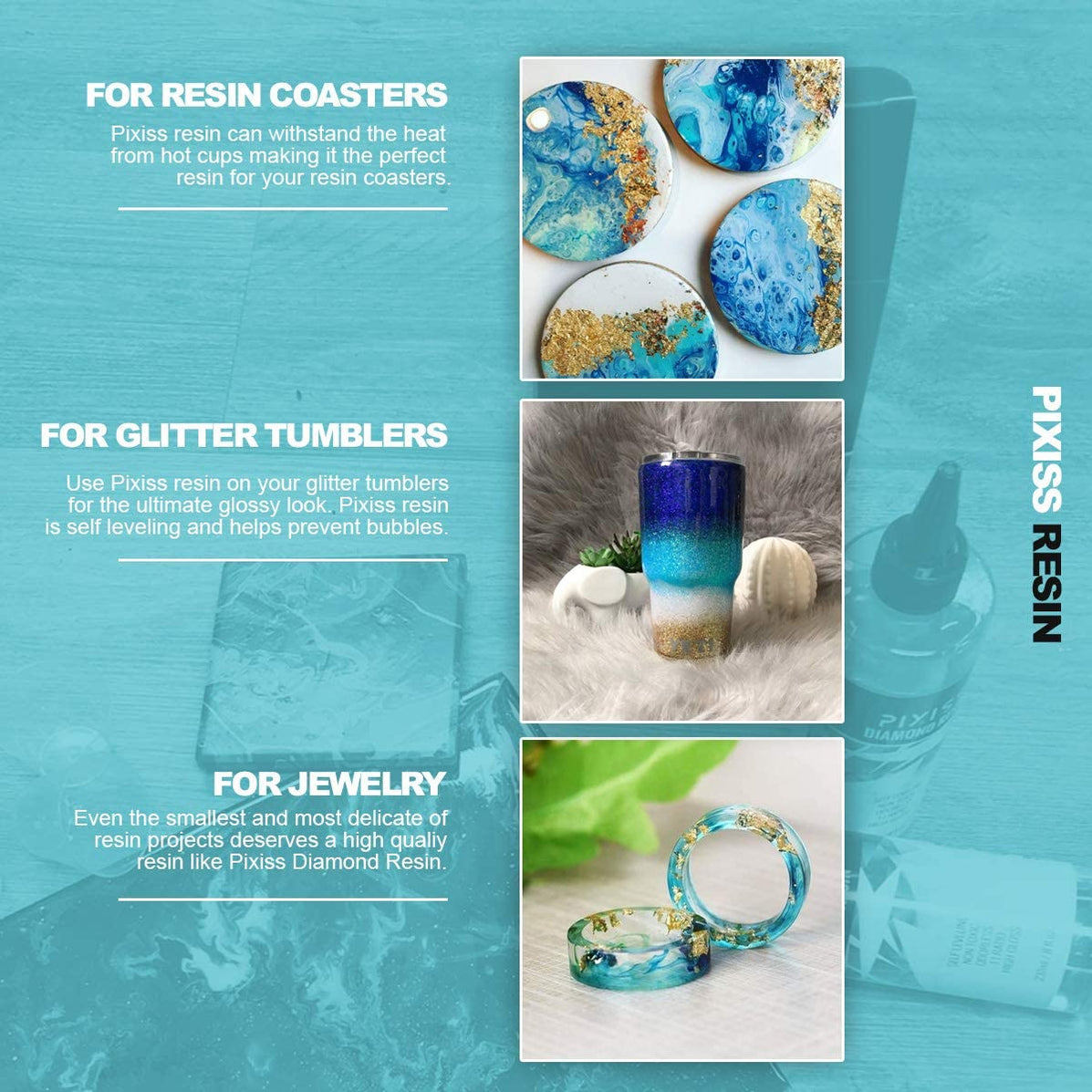 Pixiss Diamond Resin; 17oz. with 15 Mica Tinting Powders — Grand River ...