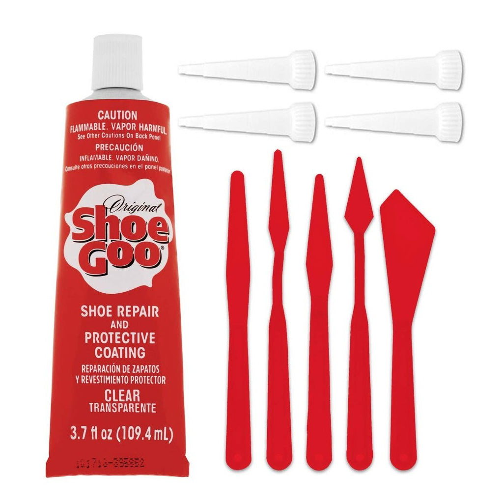 Shoe Goo Repair Adhesive Clear, 3.7oz. (109.4mL), Applicator Tips and ...