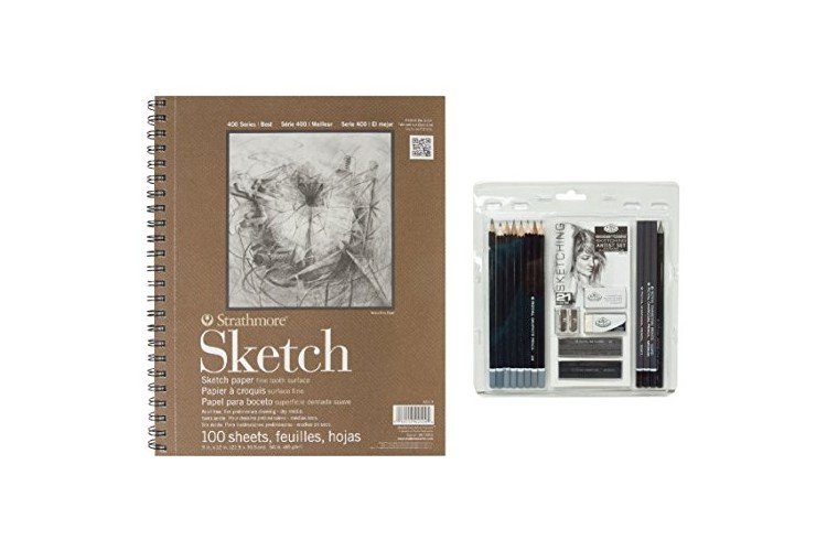 Royal & Langnickel Essentials Sketching Pencil Set, 21-Piece with Stra ...